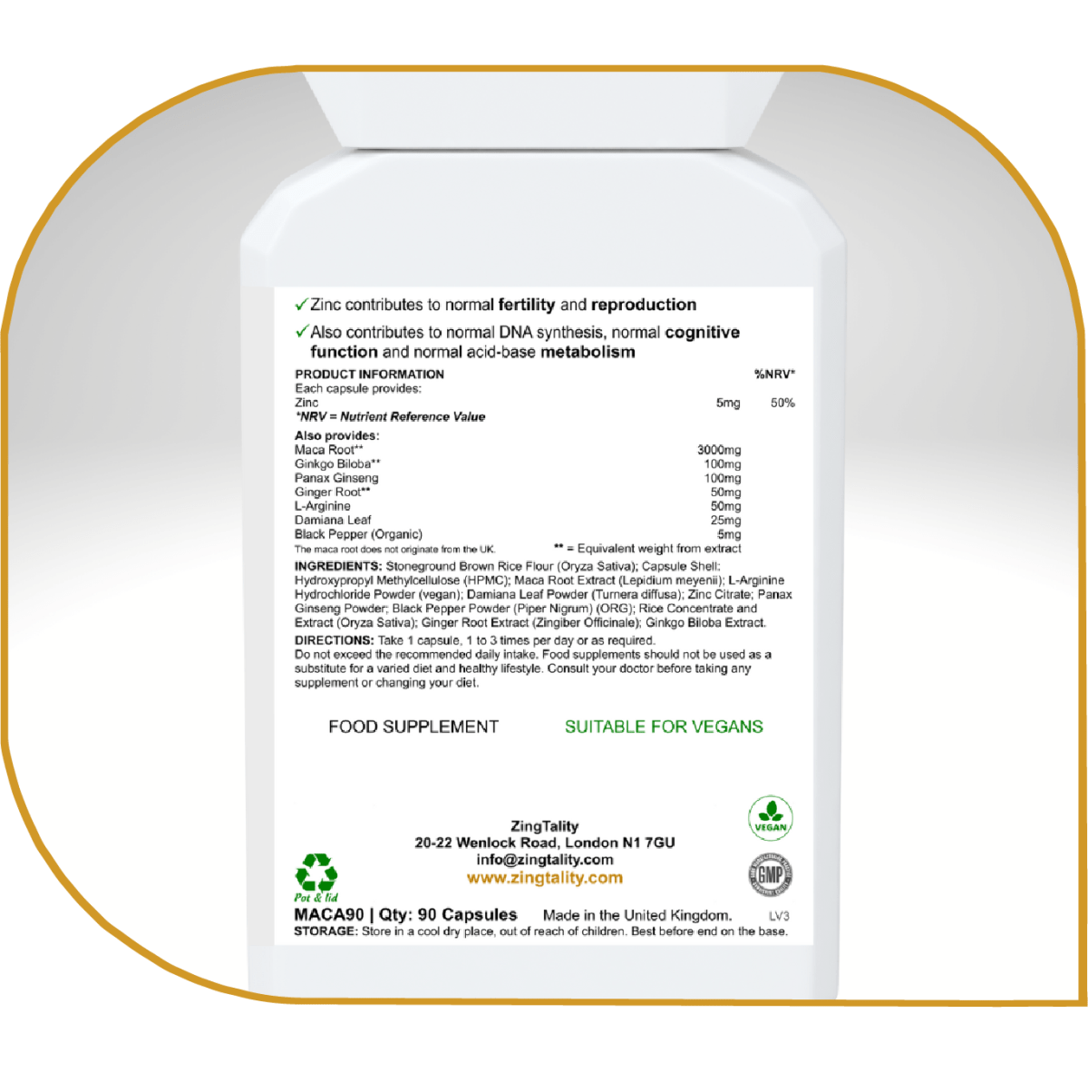 Maca Root Complex – ZingTality Nutrition Consultancy